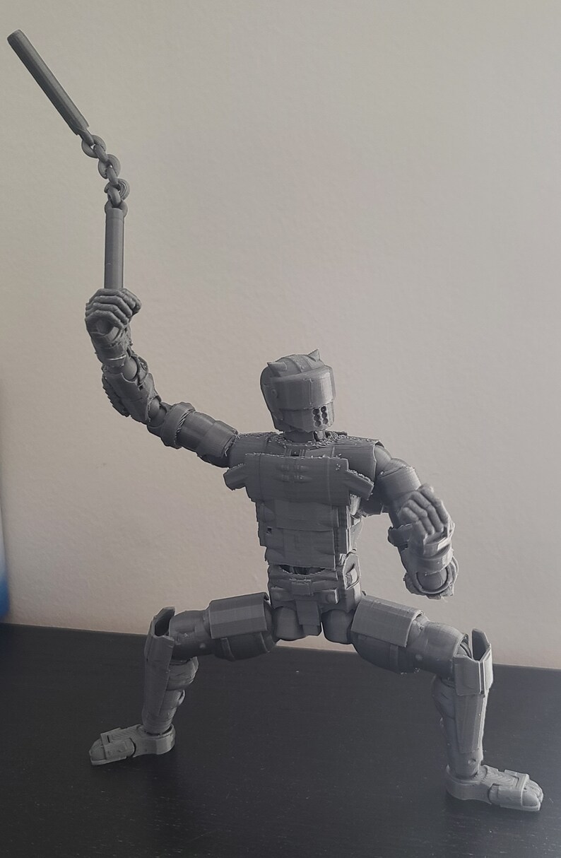 3D Printed Articulated Ninja / 3D Print Ninja Desk Toy and Figurine ...