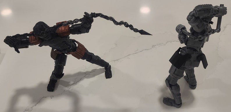 3D Printed Articulated Ninja / 3D Print Ninja Desk Toy and Figurine ...