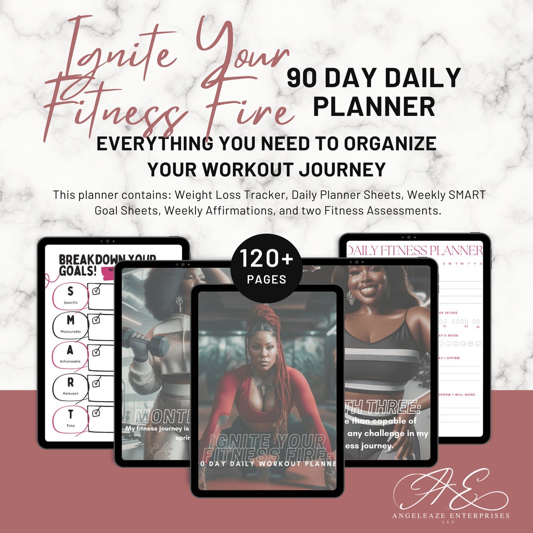 Ignite Your Fitness Fire: 90-day Journal - Etsy