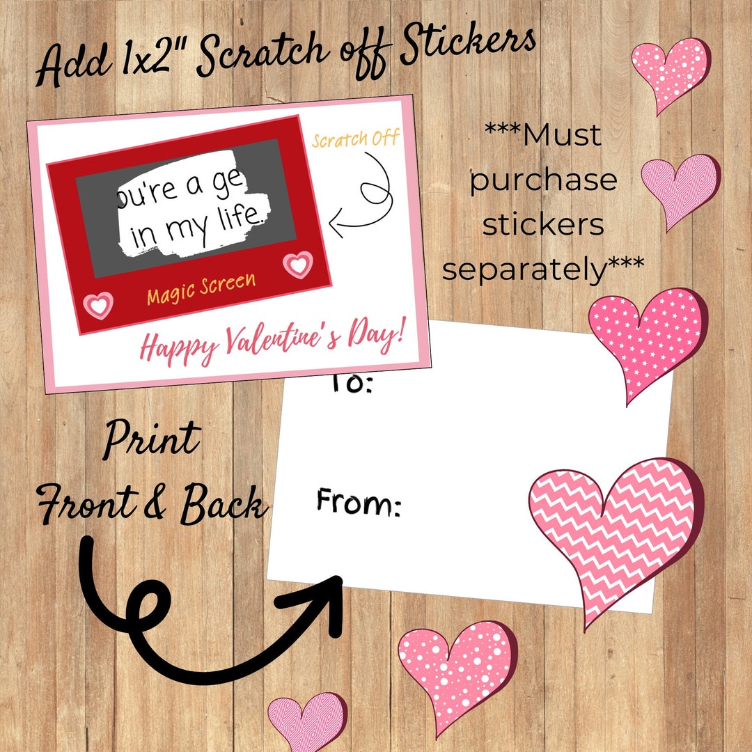 Magical Screen Printable Valentines - Ideal for Elementary to High ...