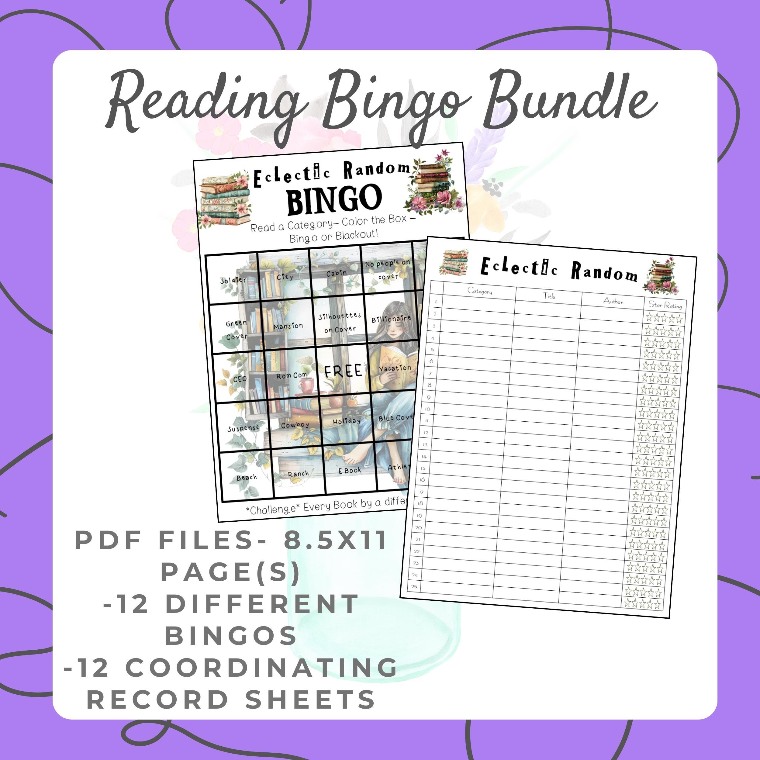 Reading Bingo Bundle | 12 Unique Reading Challenges + Record Sheets ...