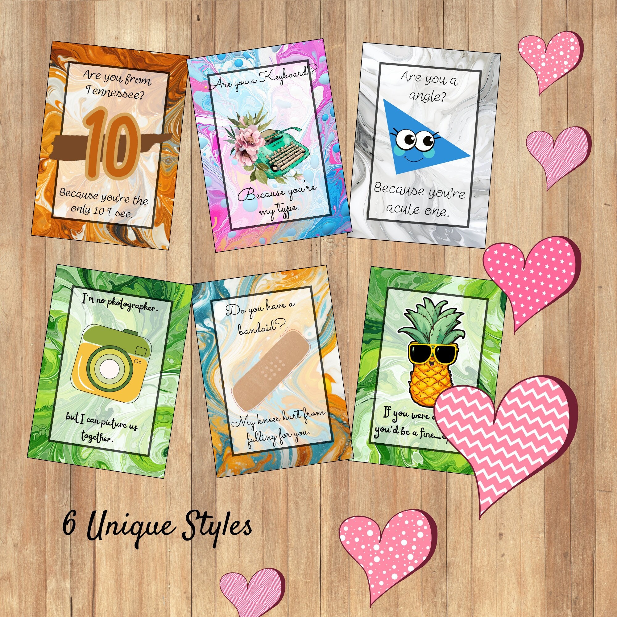 Cheeky Rizz Pick-up Lines Printable Valentines - Second Set - 2.75 X 3. ...