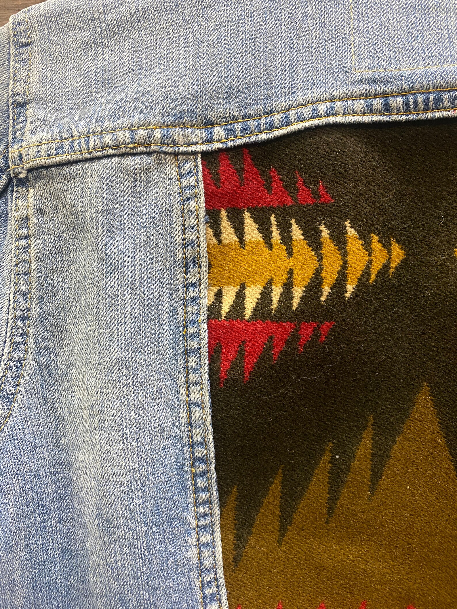 Women's Western Levi's Jacket With Pendleton Wool Inlay - Etsy