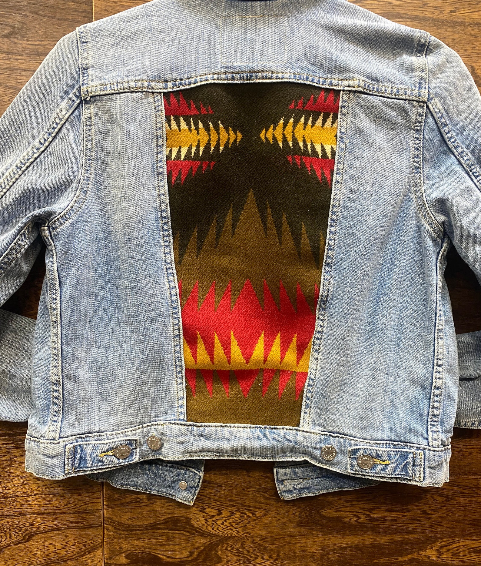 Women's Western Levi's Jacket With Pendleton Wool Inlay - Etsy