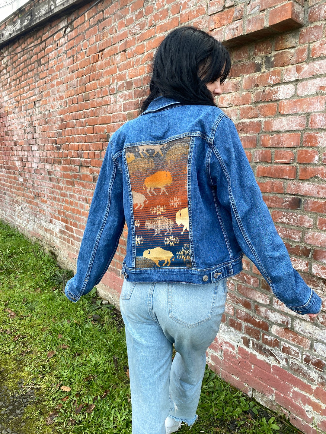 Women's Western Levi's Jacket With Pendleton Wool Inlay - Etsy