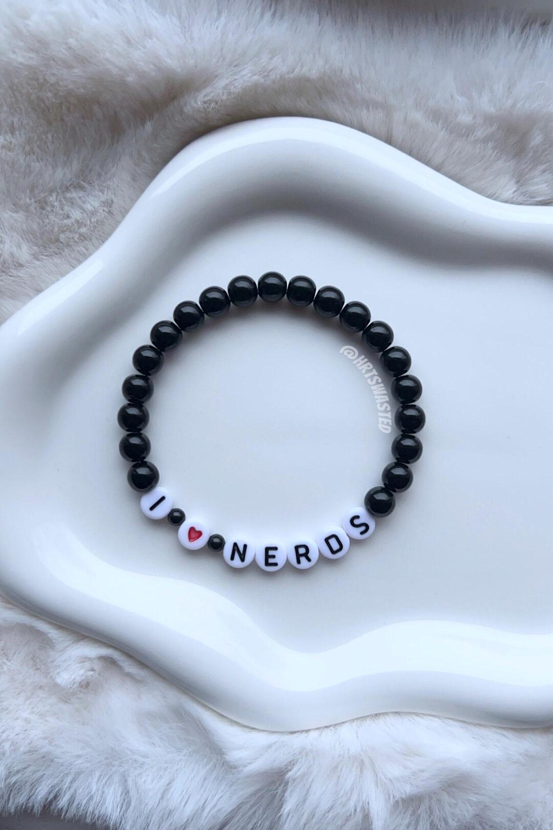 I heart nerds perlenarmband - i love nerds armband ...