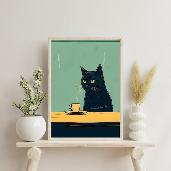 Cats and Coffee - Etsy