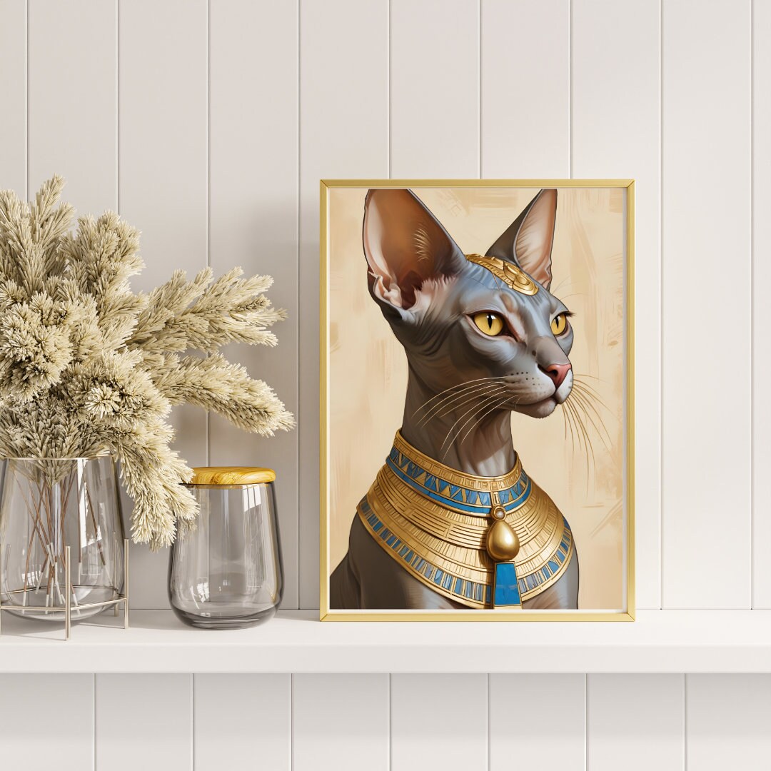 Egyptian Bastet Cat Art Print - Egyptian Bastet Cat Art Poster ...