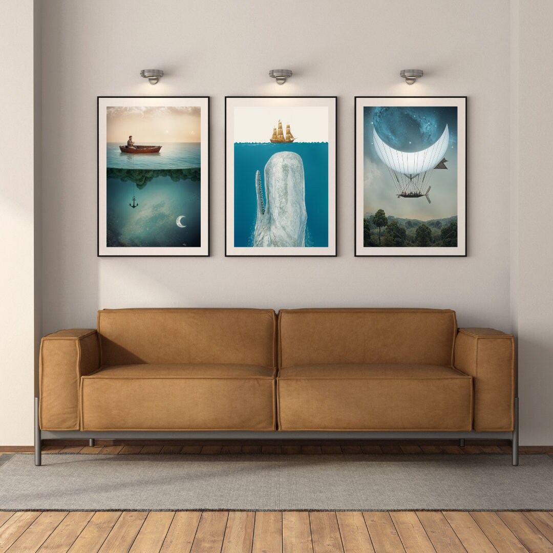 Abstract Dreamscape Wall Art Prints Set of 3 - Abstract Dreamscape Wall ...