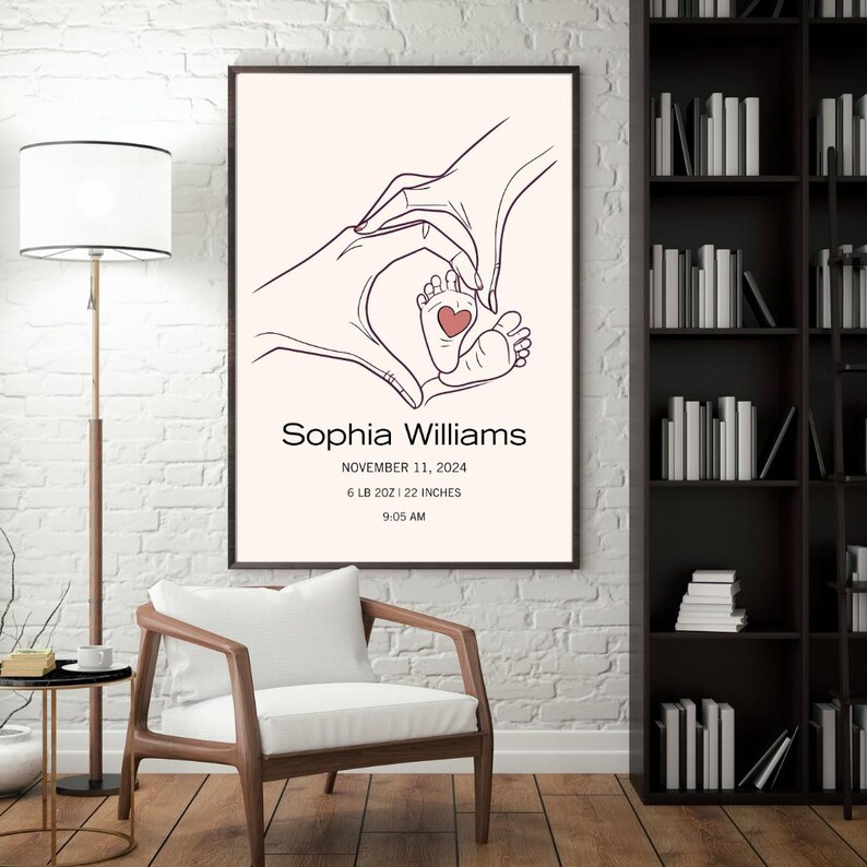 Newborn Baby Feet Keepsake Print - Newborn Baby Feet Keepsake Poster ...