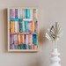 Colorful Bookshelf Abstract Print - Colorful Bookshelf Abstract Poster ...