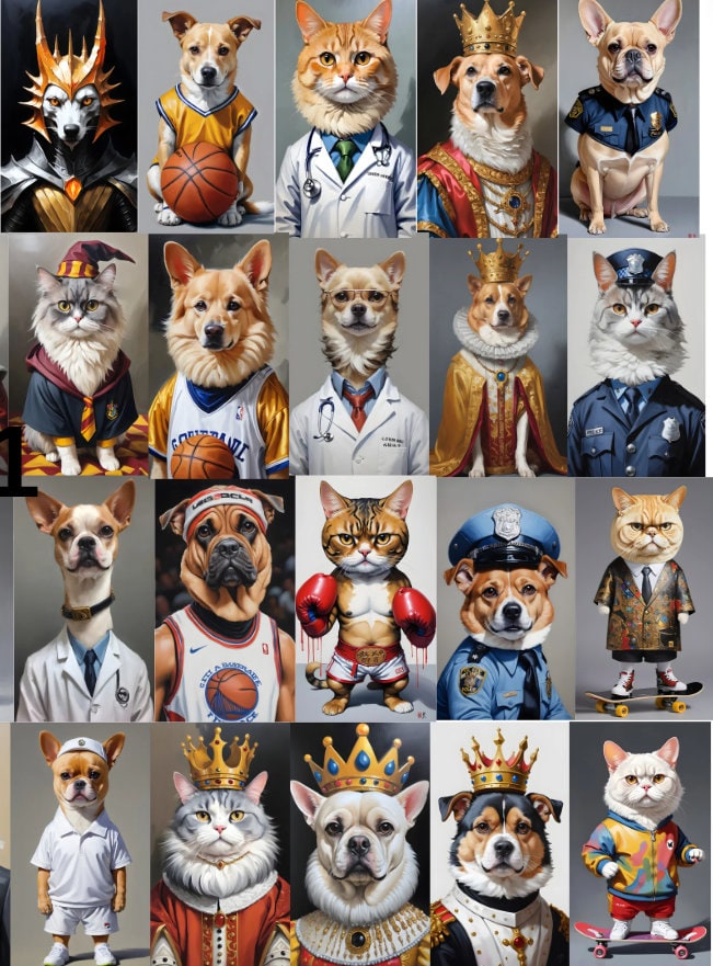 BUNDLE 43 Custom Pet Portrait Templates, Printable Pet Templates ...