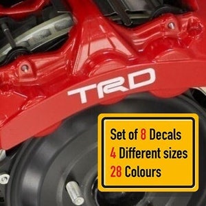 8 X Toyota Racing Development TRD different Style Brake Caliper Vinyl ...