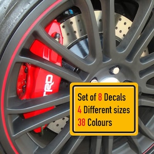 8 X Toyota Racing Development TRD (different Style) Brake Caliper Vinyl ...