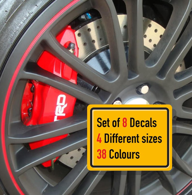 8 X Toyota Racing Development TRD (different Style) Brake Caliper Vinyl ...