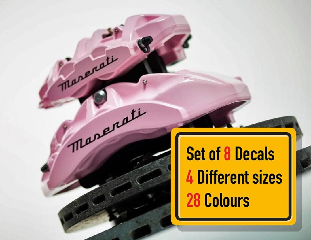 8 X Maserati (different Style) Brake Caliper Vinyl Decals Sticker ...
