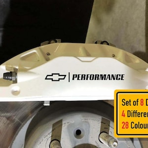 8 X Chevrolet Performance (different Style) Brake Caliper Vinyl Decals ...