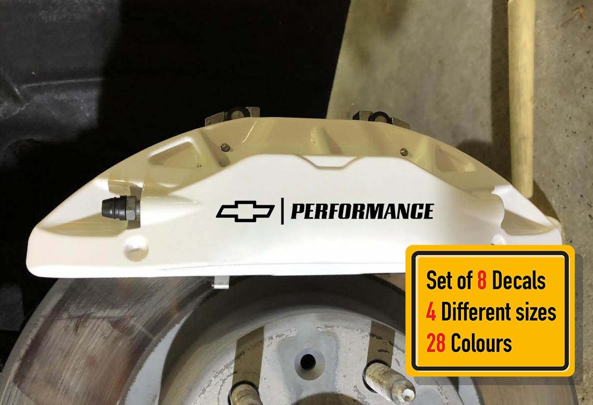 8 X Chevrolet Performance (different Style) Brake Caliper Vinyl Decals ...