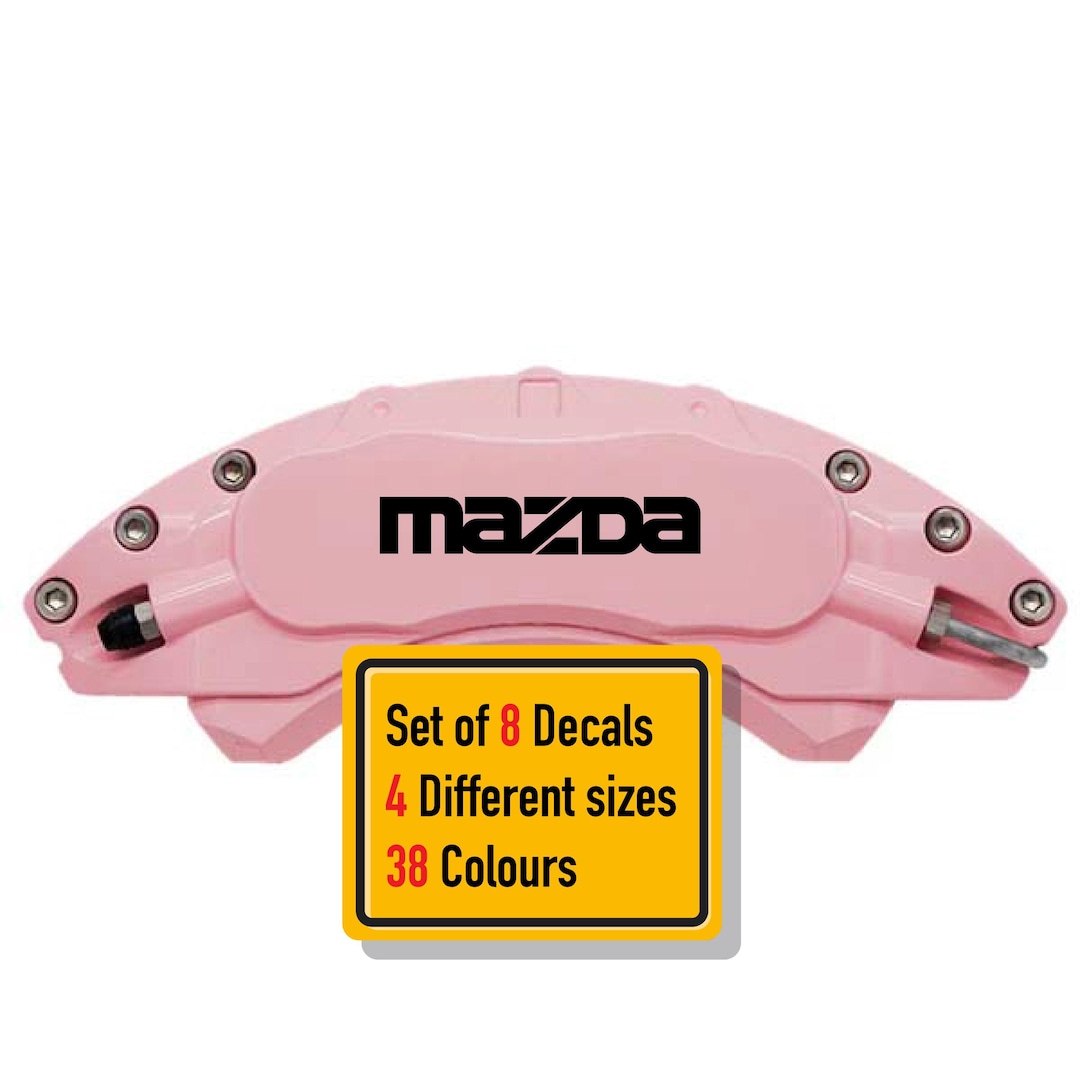 8 X Mazda Brake Caliper Vinyl Decals Stickers (LETTERING and LOGO ONLY ...