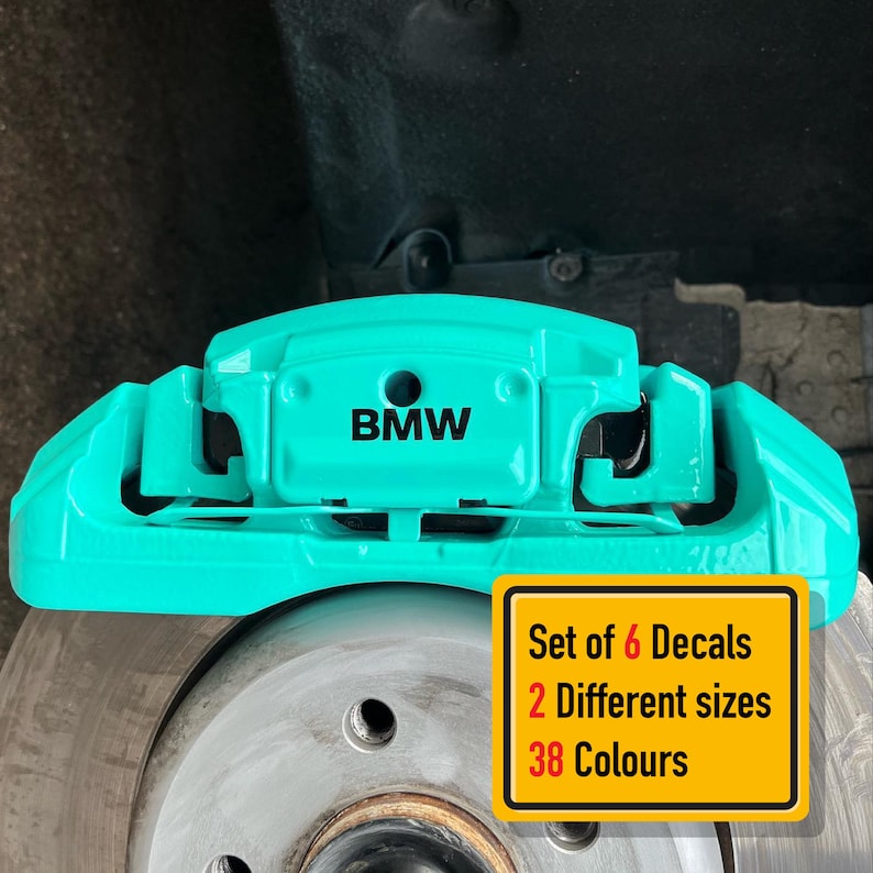 6 X BMW Performance (different Style) Brake Caliper Vinyl Decals ...
