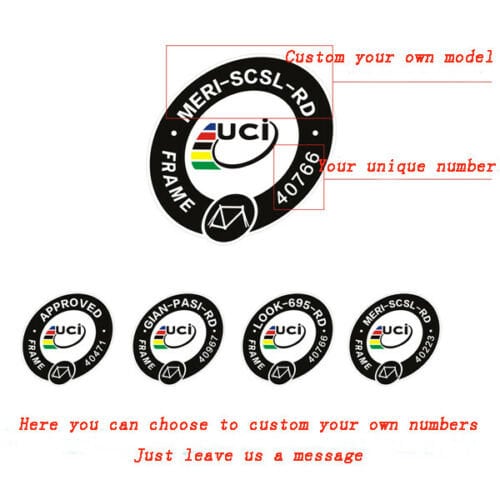 4 X Custom UCI Approval Stickers (different Style) Road or Mountain ...