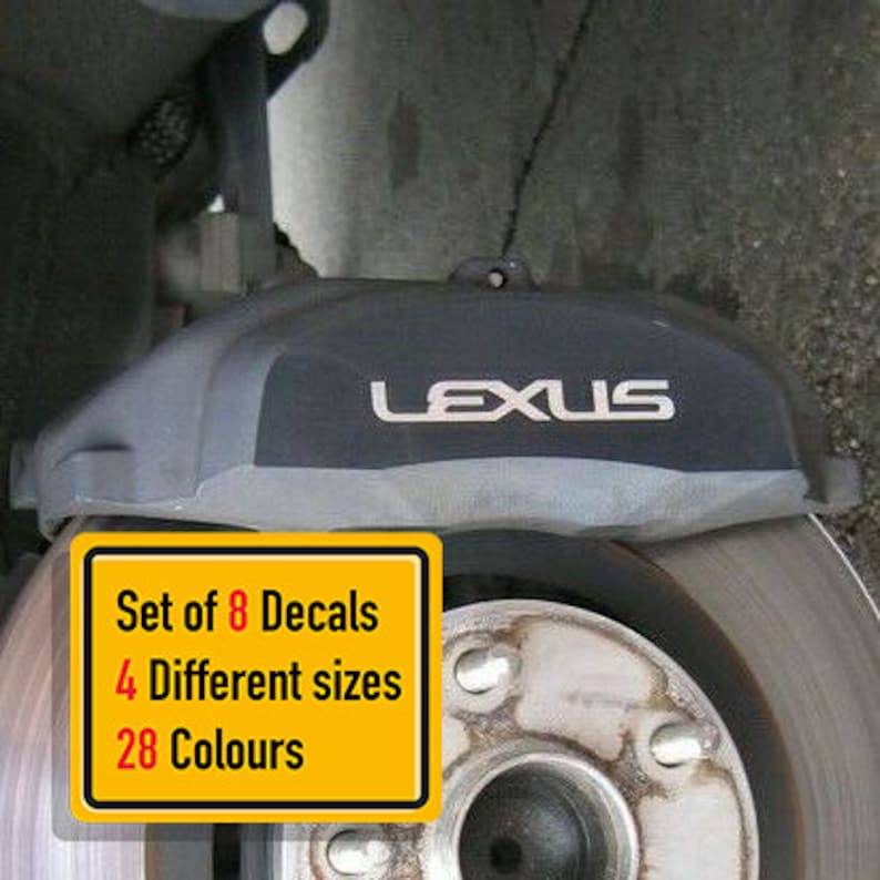 8 X Lexus F Sport different Style Brake Caliper Vinyl Decals Stickers ...