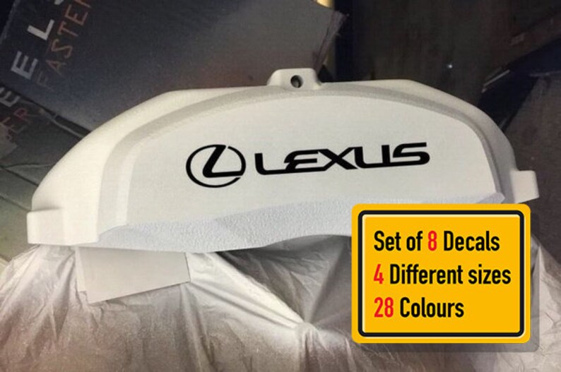 8 X Lexus F Sport different Style Brake Caliper Vinyl Decals Stickers ...