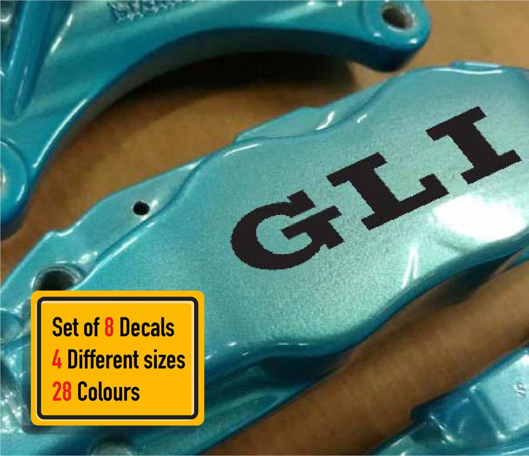 8 X VW GLI (different Style) Brake Caliper Vinyl Decals Stickers ...