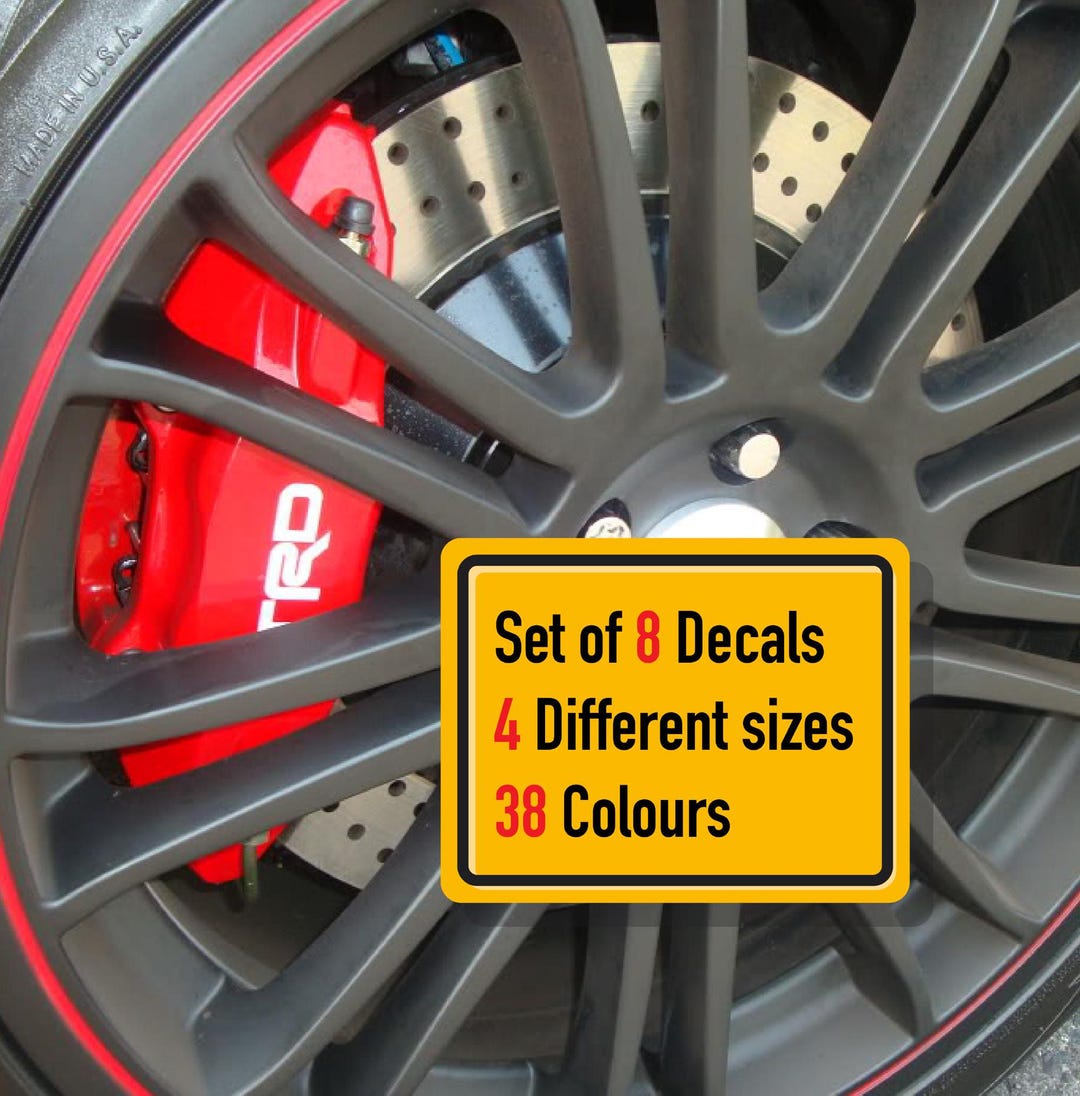 8 X Toyota Racing Development TRD (different Style) Brake Caliper Vinyl ...