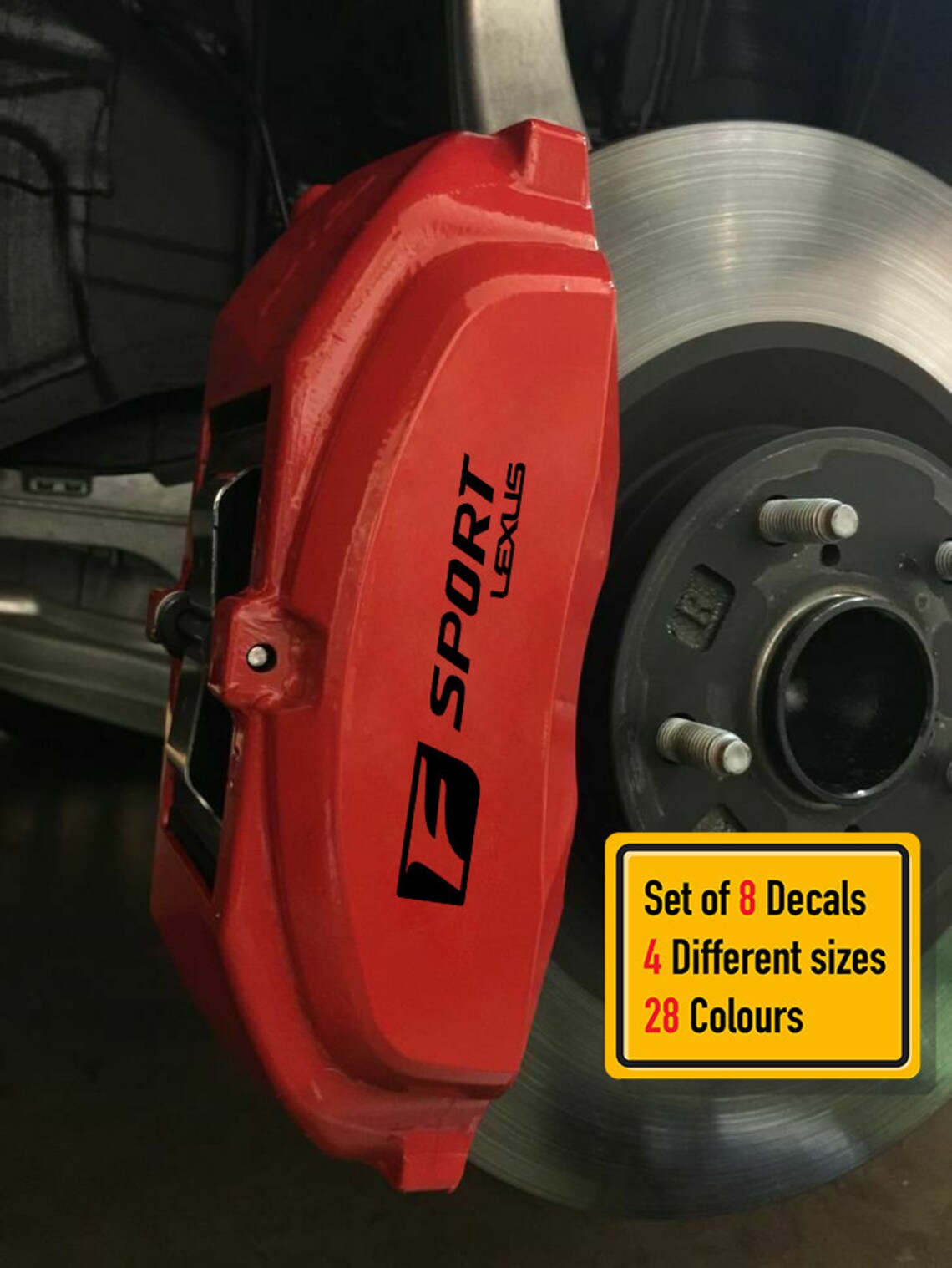 8 X Lexus F Sport different Style Brake Caliper Vinyl Decals Stickers LETTERING and LOGO ONLY - Etsy