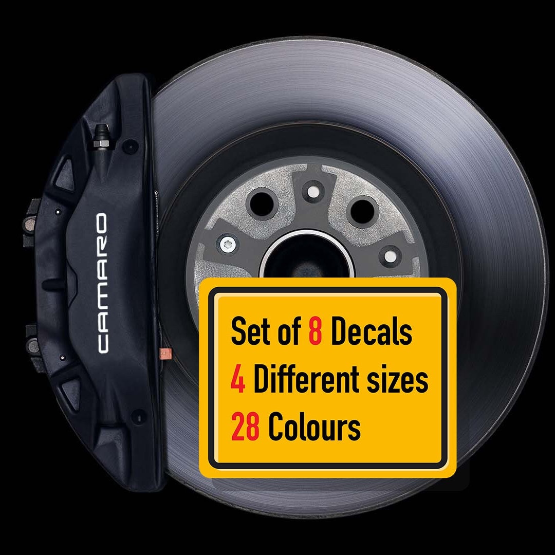 8 X Chevrolet Camaro (different Style) Brake Caliper Vinyl Decals ...
