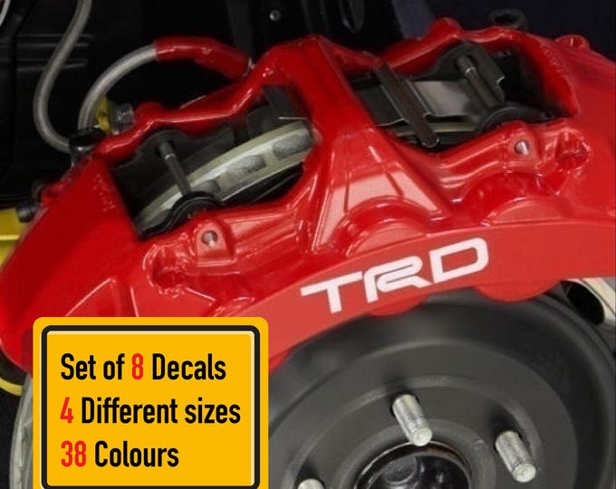 8 X Toyota Racing Development TRD (different Style) Brake Caliper Vinyl ...
