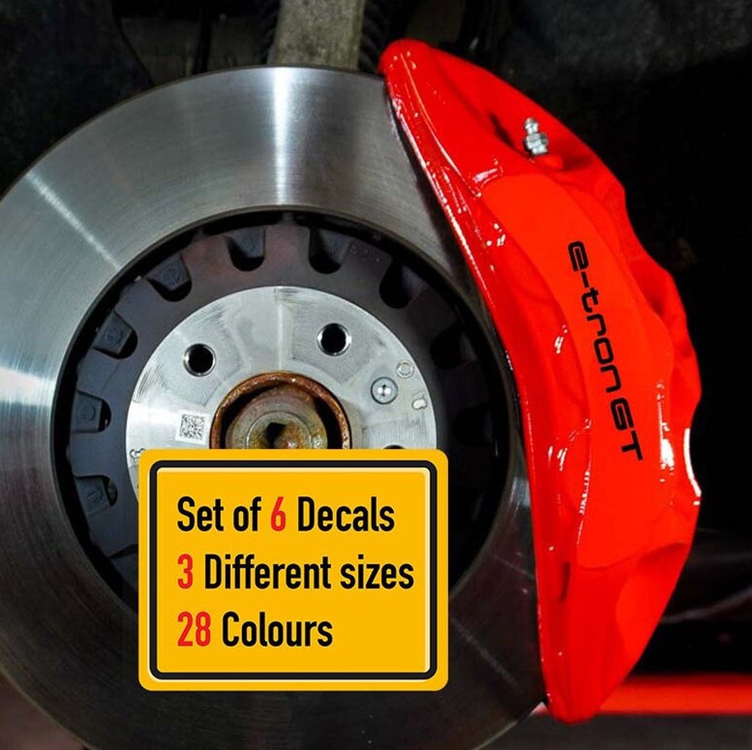 6 X Audi E-tron GT Brake Caliper Vinyl Decals Stickers LETTERING ONLY ...