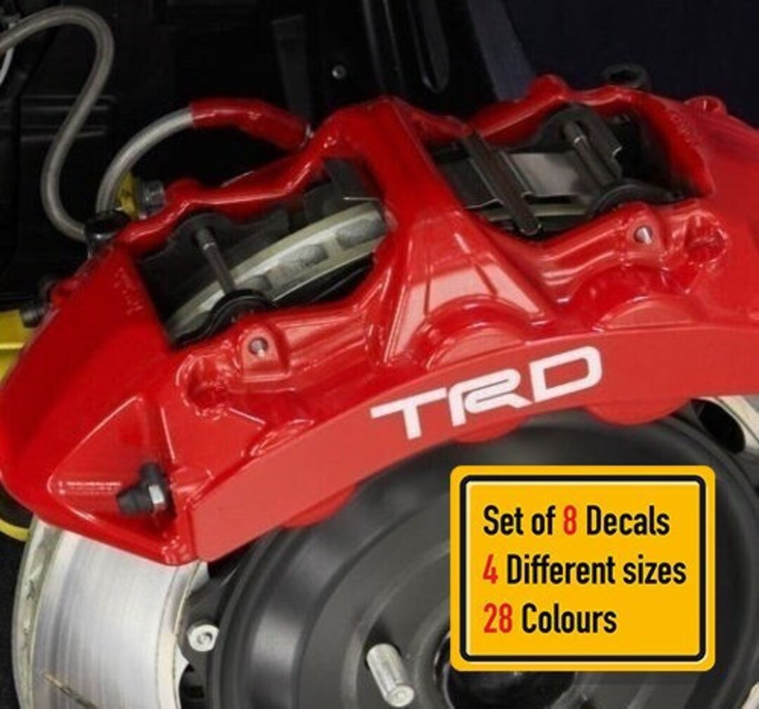 8 X Toyota Racing Development TRD different Style Brake Caliper Vinyl ...