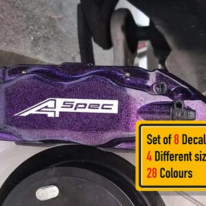 8 X Acura A-spec different Style Brake Caliper Vinyl Decals Stickers ...