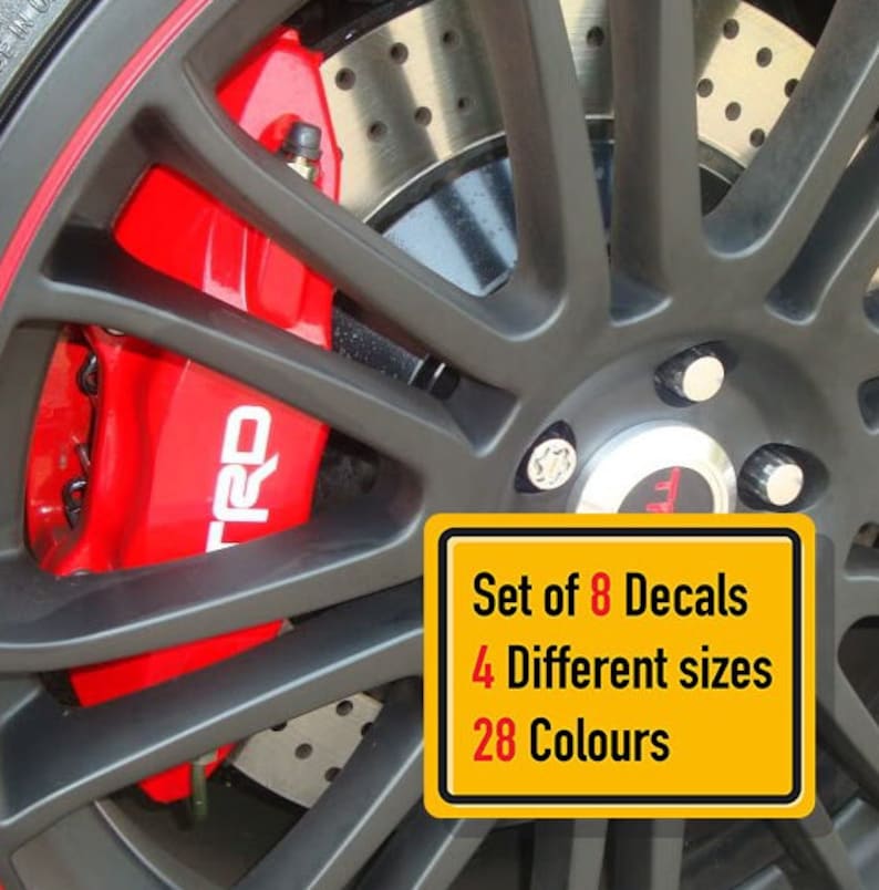 8 X Toyota Racing Development TRD different Style Brake Caliper Vinyl ...