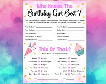 Who Knows the Birthday Girl Best How Well Do You Know the Birthday Girl ...