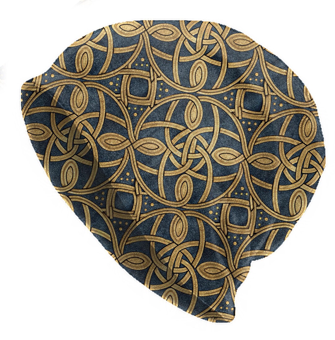 Celtic Knotwork Slouchy Beanie – Thin Stretchy Lightweight Skull Cap ...
