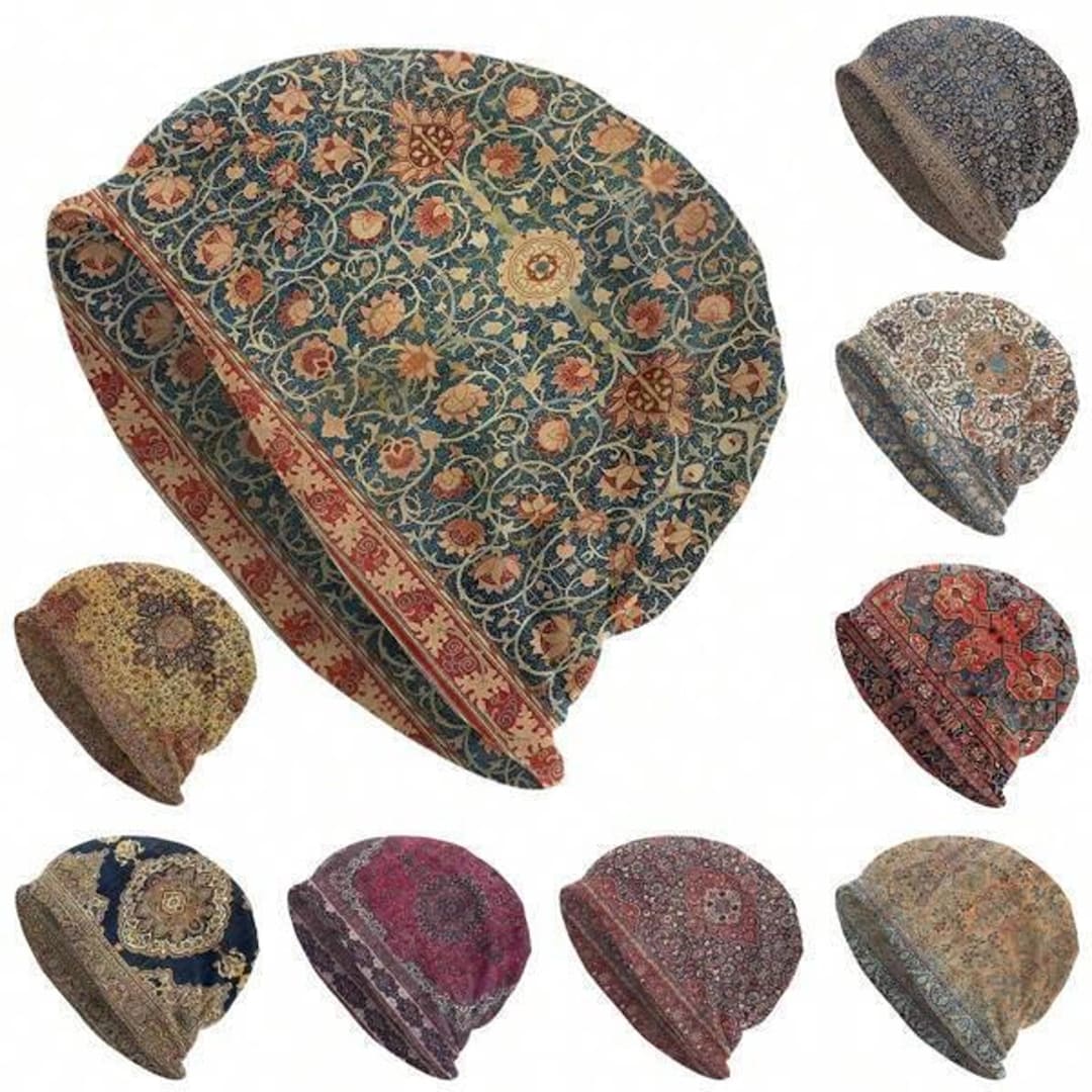 Thin Slouchy Beanies Boho Beanie Bohemian Caps Skull Cap Boho Hats ...