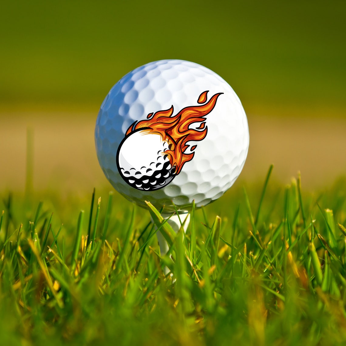 Fire Ball Golf Ball Golf Ball for Dad Custom Golf Ball Golf - Etsy