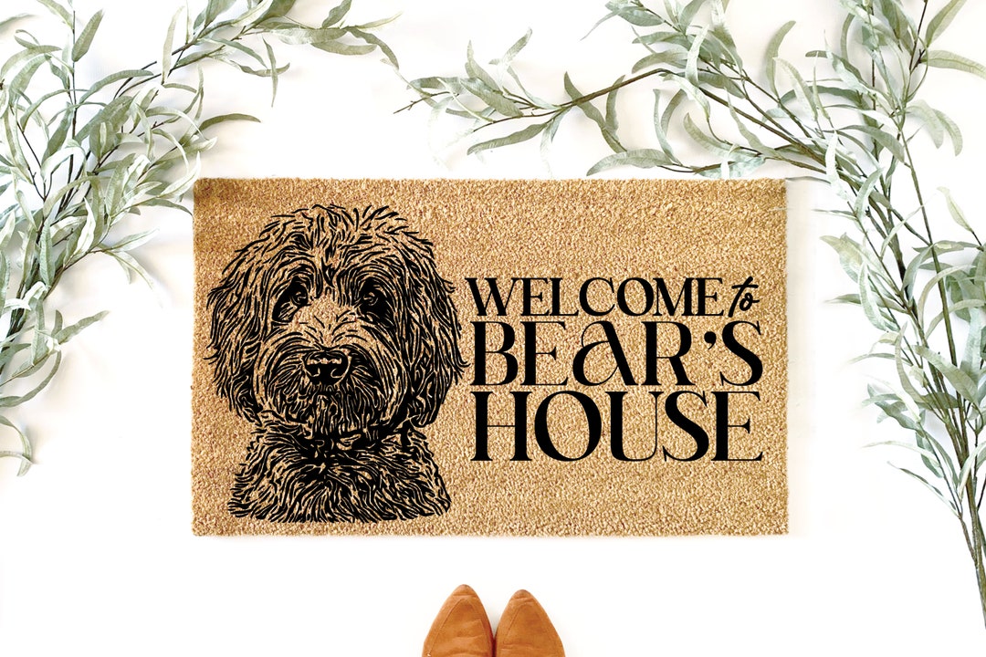 CUSTOM Welcome Goldendoodle Name Doormat Funny Dog Doormat - Etsy Australia