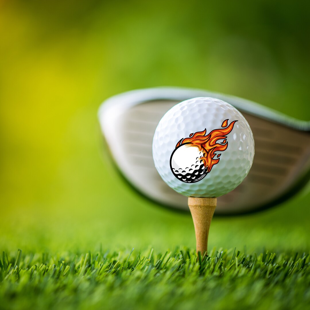 Fire Ball Golf Ball Golf Ball for Dad Custom Golf Ball Golf - Etsy