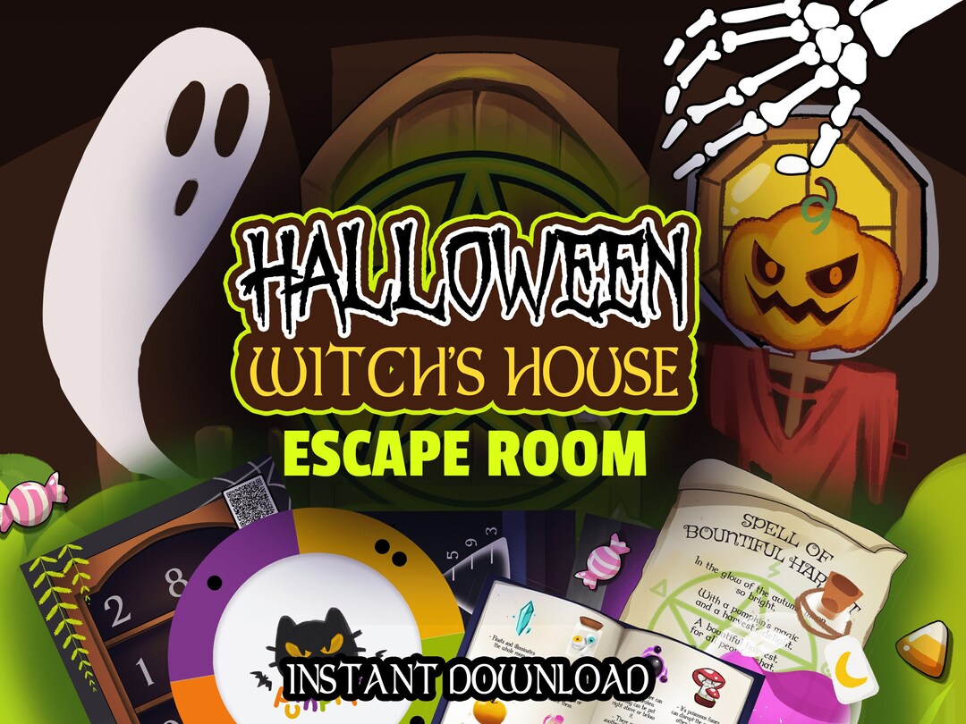 Halloween Escape Room, Printable Game Kit DIY, Instant Download, Party ...
