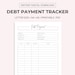 Debt Payment Tracker Printable: A4, A5, Letter Size (PDF) - Etsy