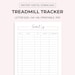 Treadmill Log Printable: Gym & Workout Tracker (PDF) - Etsy