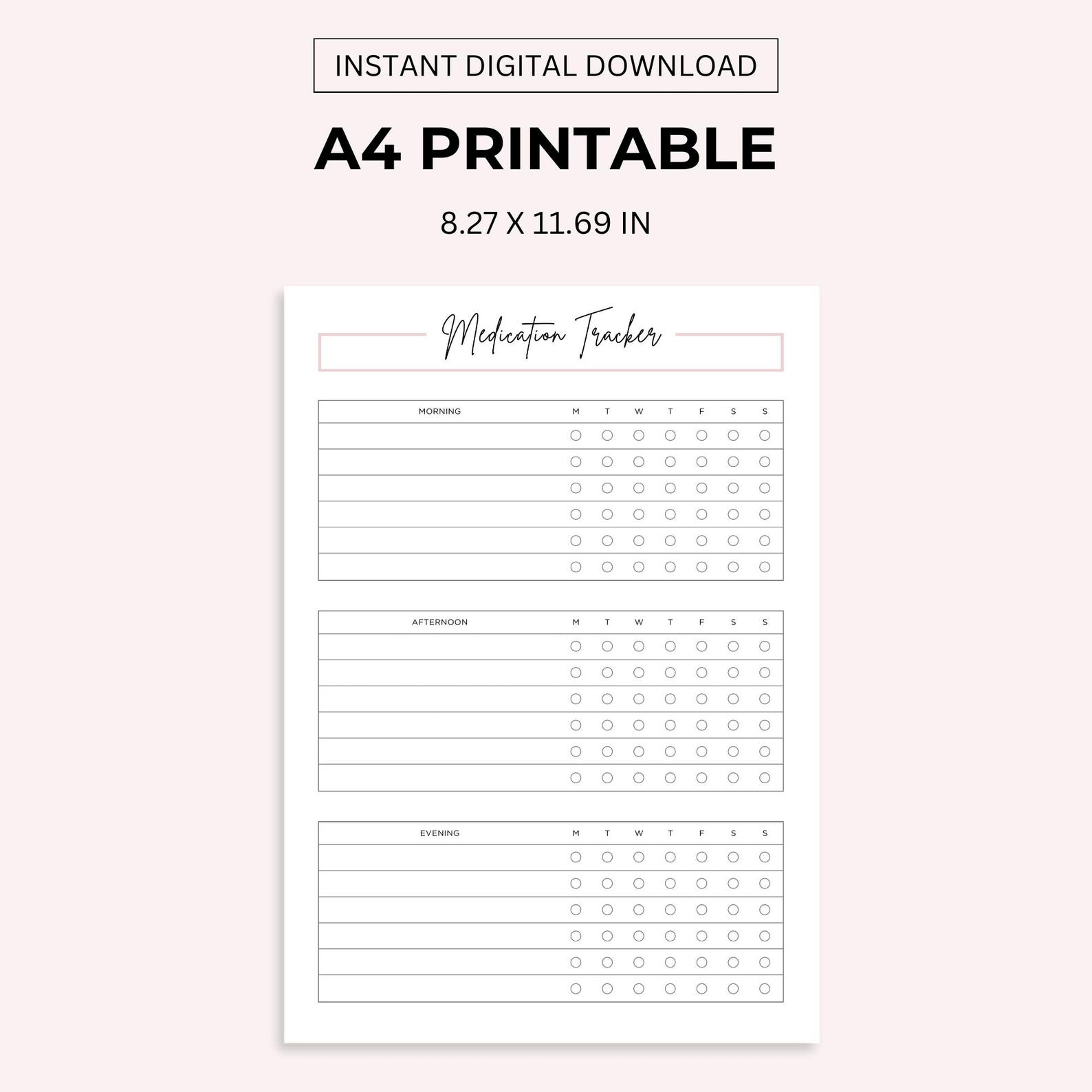 Medication Tracker Printable, Medication Log, Medication Schedule ...