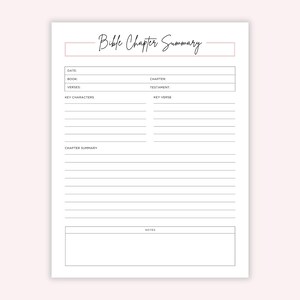 Bible Chapter Summary Printable, Bible Study, Bible Summary, Faith ...