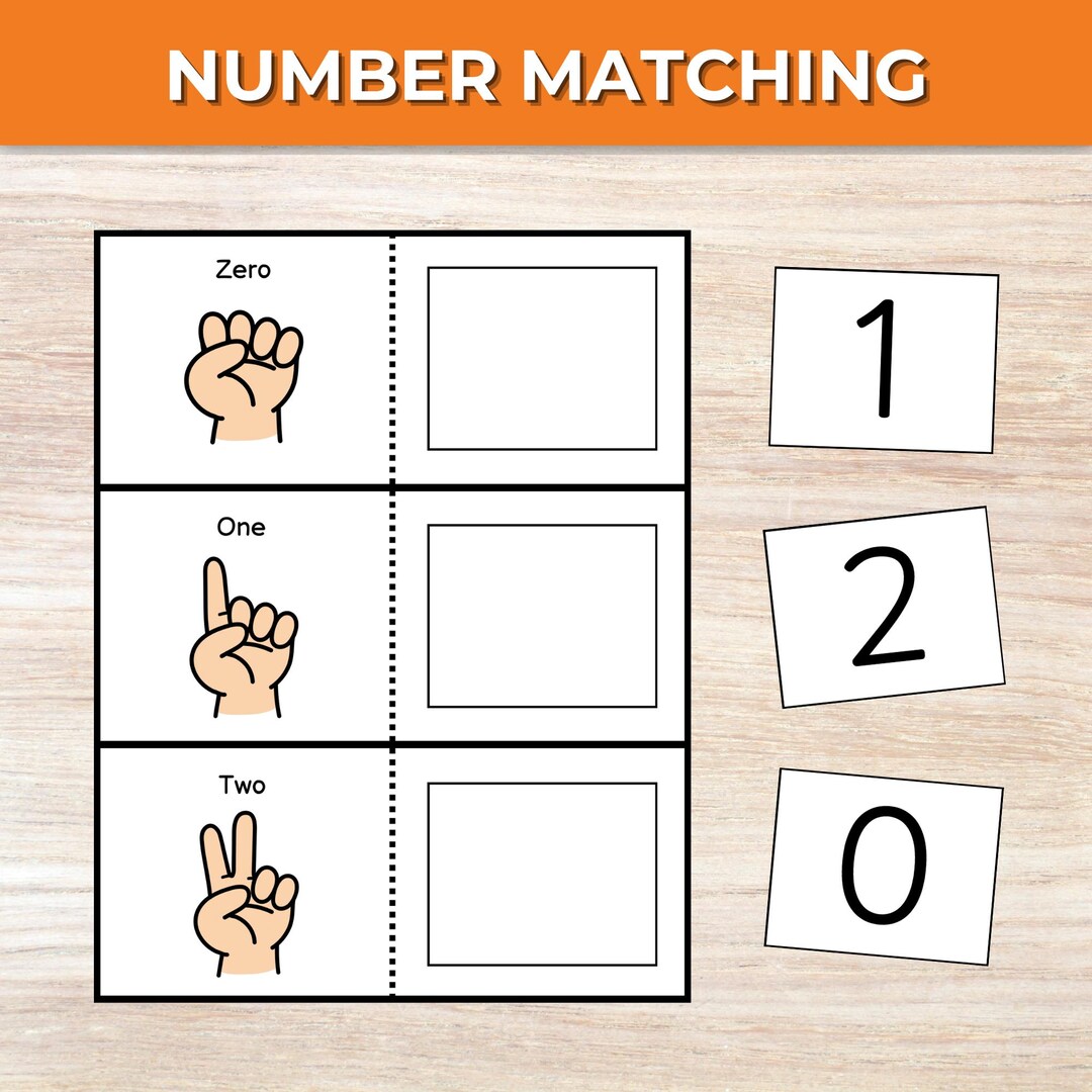Number Counting Matching Game Printable, Toddler Matching Activity ...