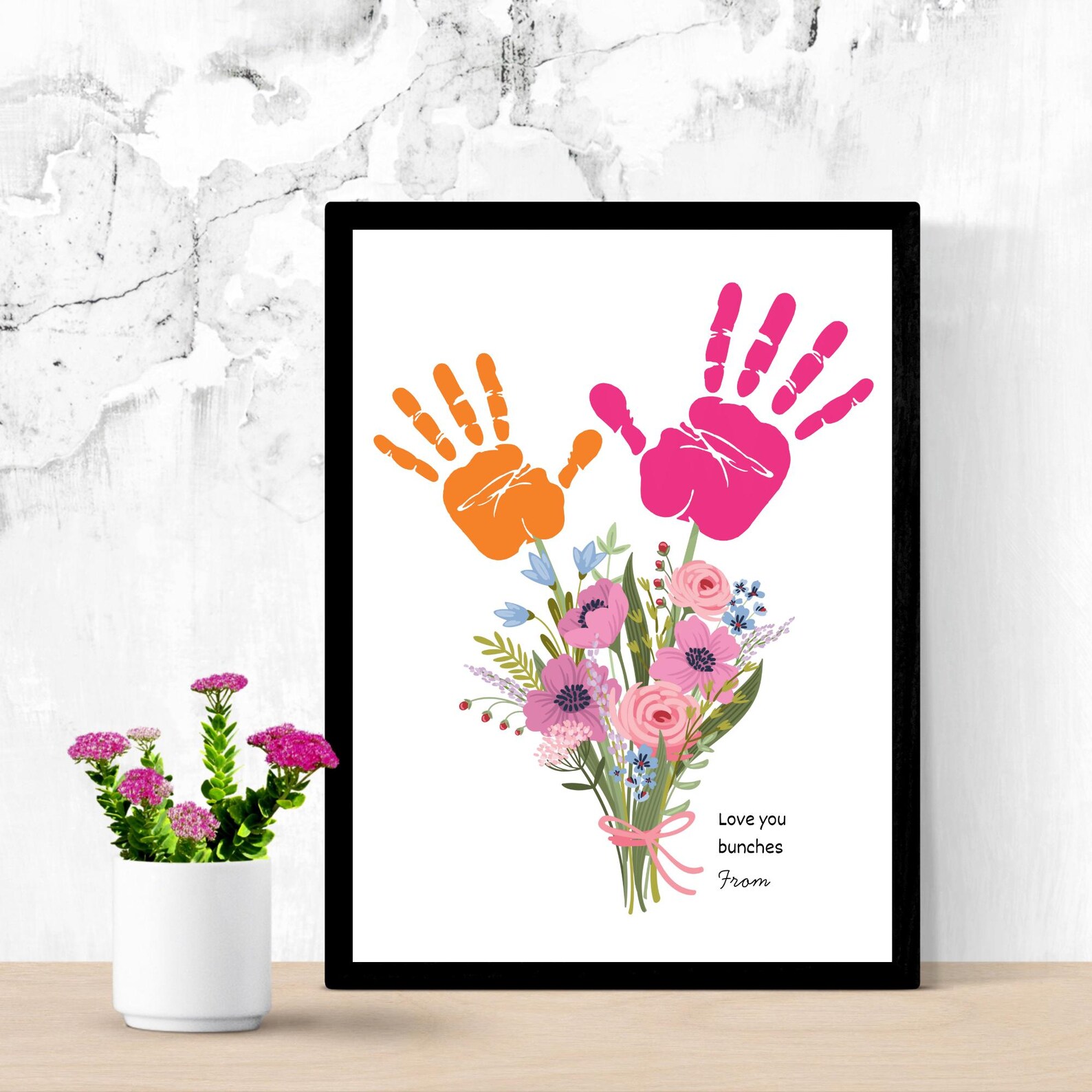Bouquet Handprint Art, Mother's Day Handprint, Printable Activity for ...