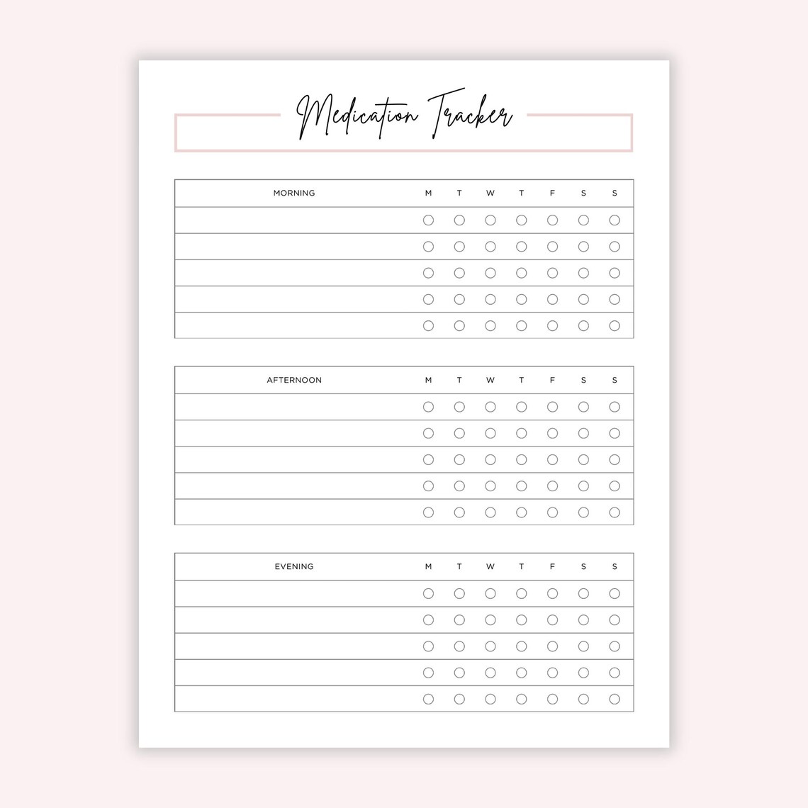 Medication Tracker Printable, Medication Log, Medication Schedule ...